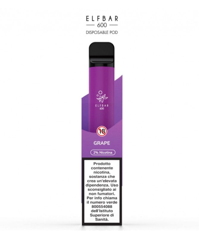 Grape Sigaretta Usa e Getta - Elfbar 600 Puff